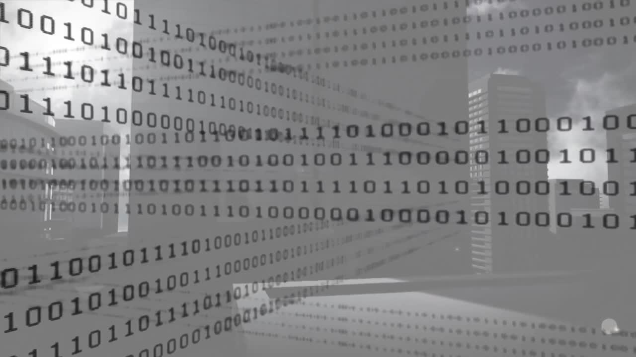 Premium stock video - Binary codes
