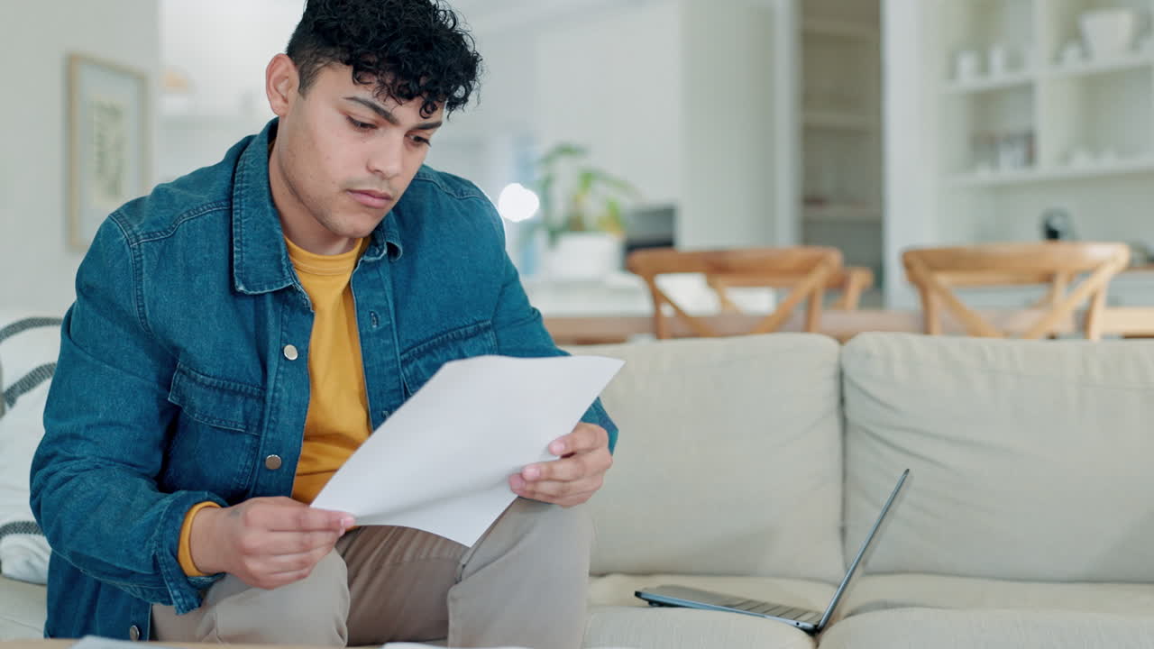 Remote work from home, document | Premium Stock Video Footage