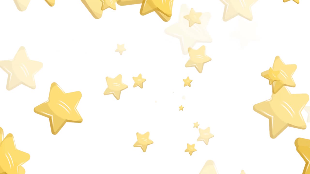 Premium stock video - Animation of stars falling over white background