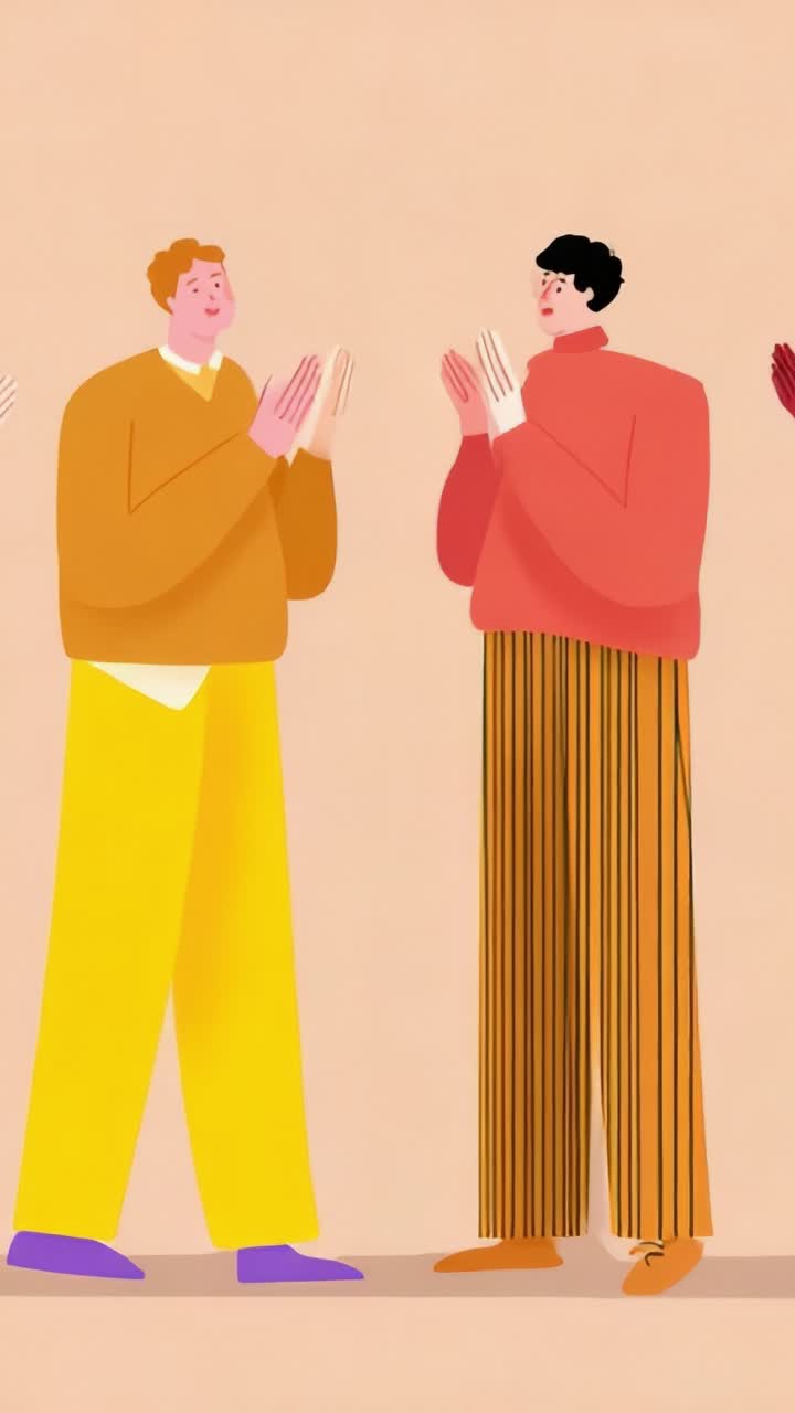 Two animated characters engaging in a joyful conversation, showcasing ...