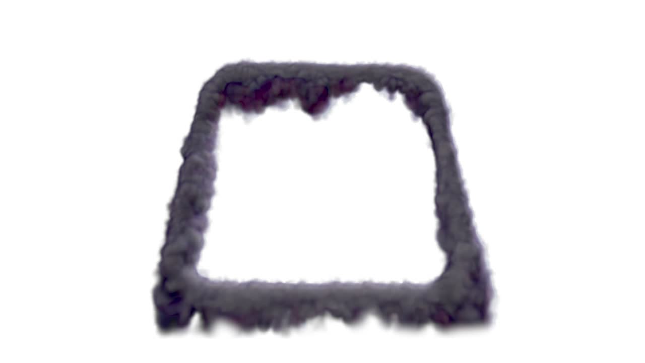 Smog Empty frame with fire border glowing, burning flame. 4K square ...