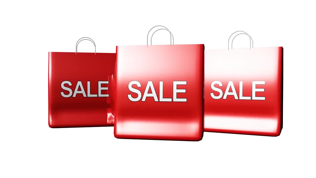 Bags with sale sign Premium Stock Video Footage