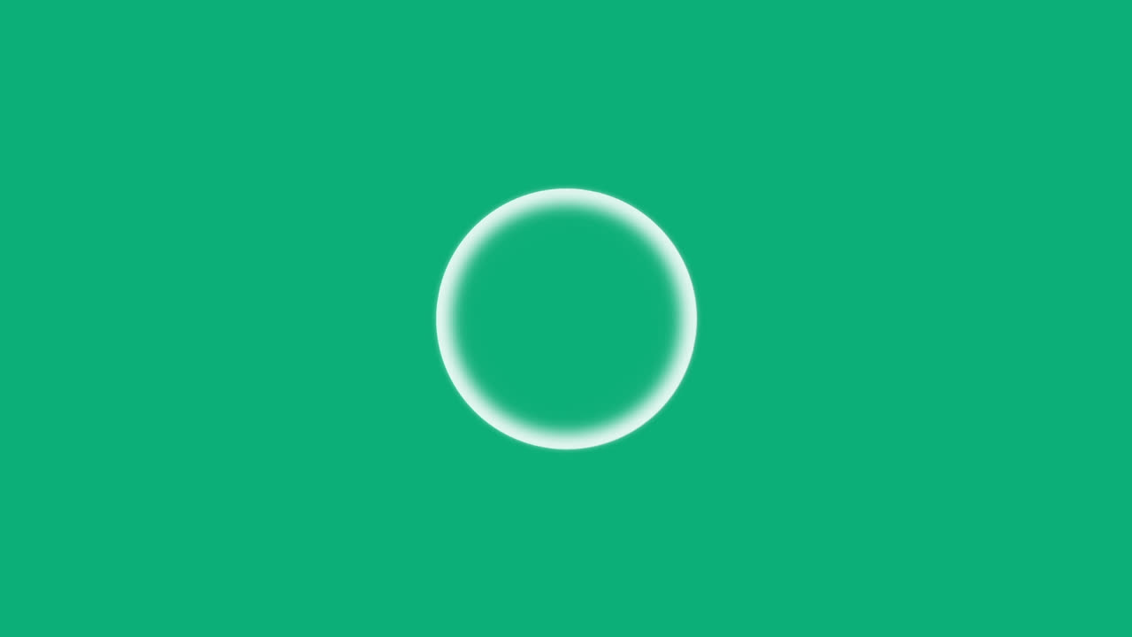 Premium stock video - Animation of white circle increasing on green ...
