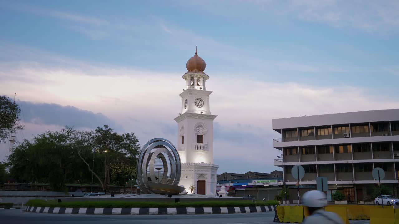 Clock tower George Town Penang Malaysia | Premium Stock Video Footage