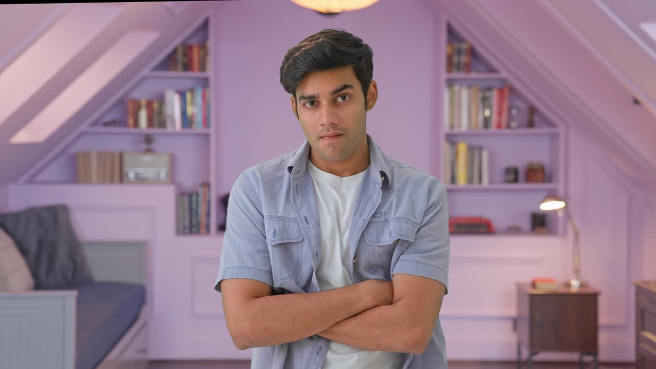 Egoistic Indian man standing in attitude | Premium Stock Video Footage