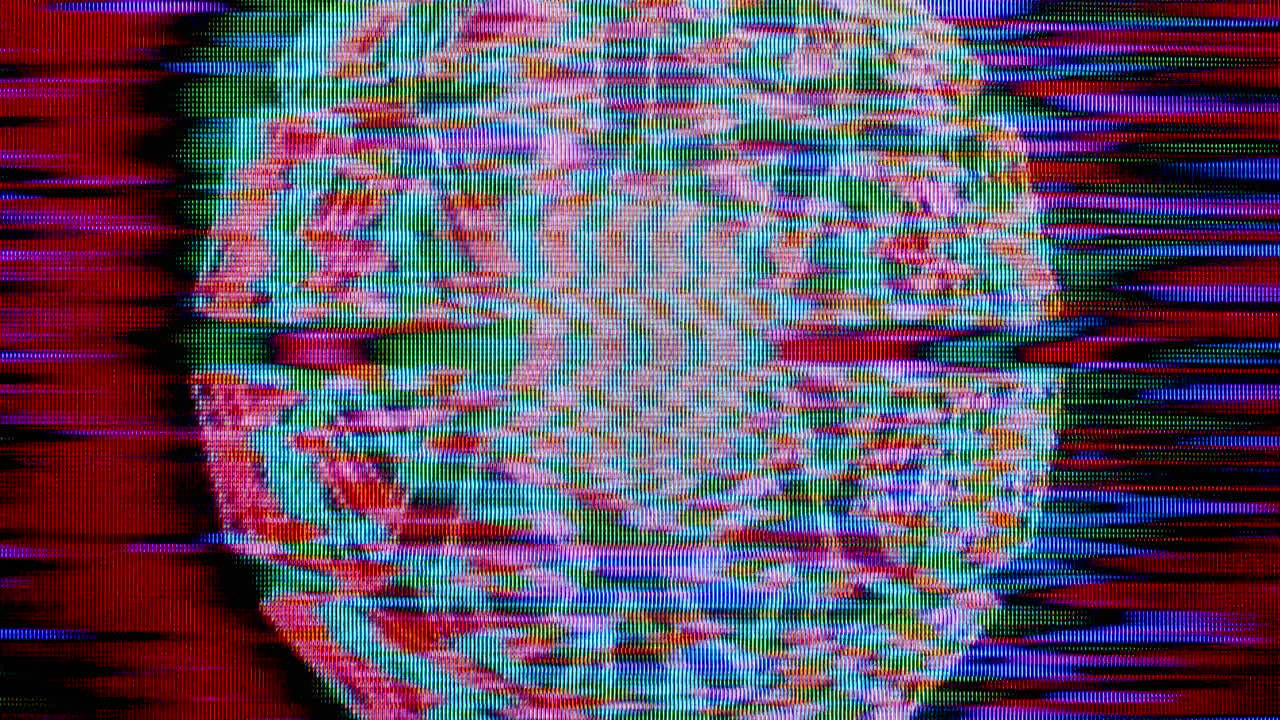 Sci-fi animation of rotating circular shape, synth wave and effects ...