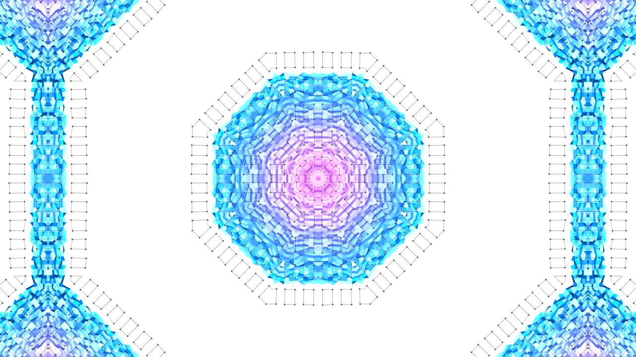 Abstract low poly style looped background. 3d seamless animation in 4k ...