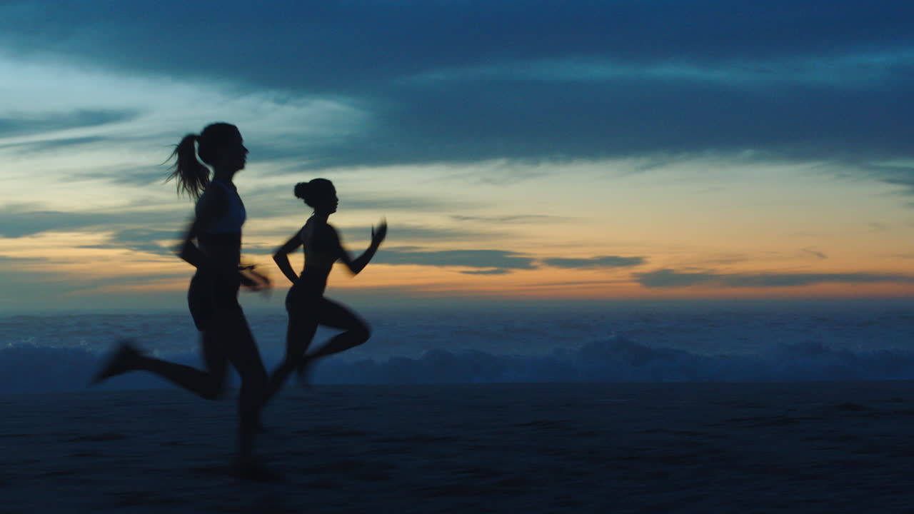 Premium stock video - Active, fit and fast athletes running