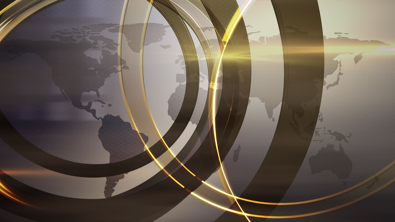 News Intro Graphic Animation With Circles And World Map 1 Free Motion Graphics & Backgrounds ...