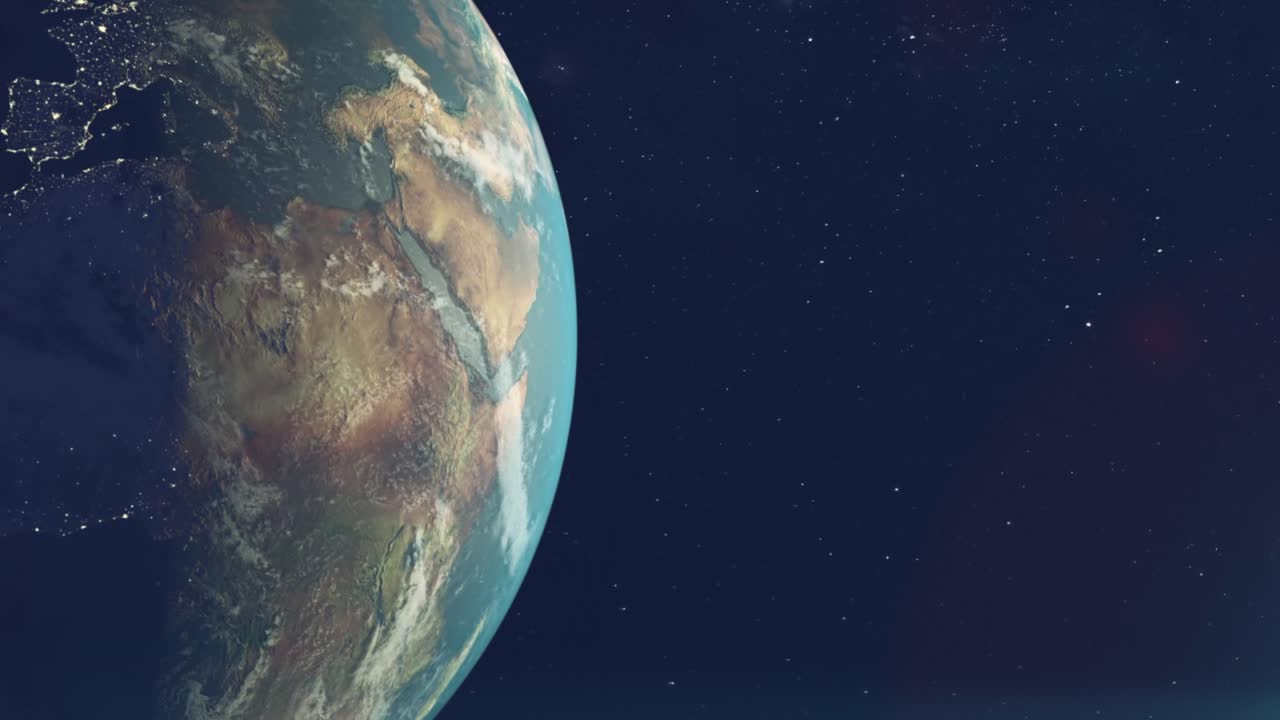 Planet Earth Rotating In Space Stars Galaxy Universe Science World ...