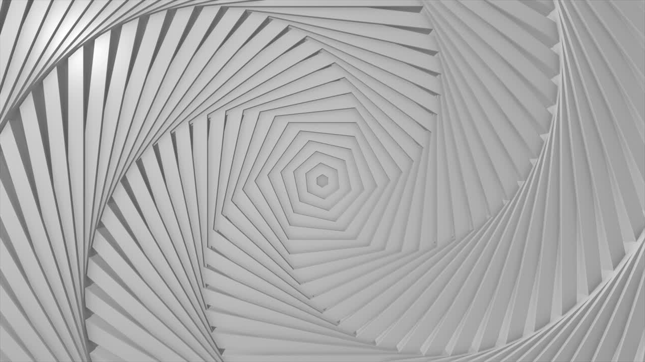 Hypnotic monochrome optical illusion with rotating hexagons creating ...