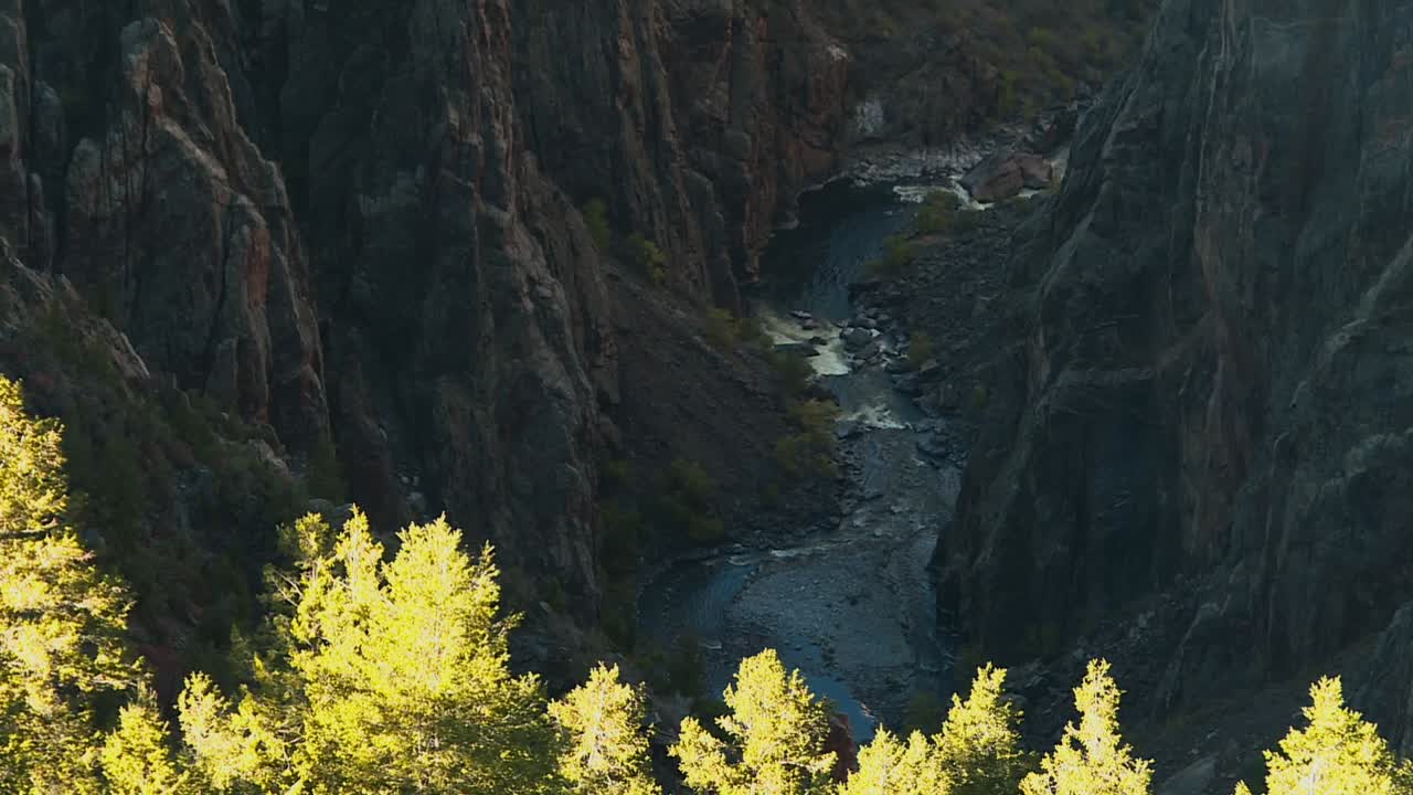 Overview Of Gunnison River Flowing Through The Black Canyon of the ...