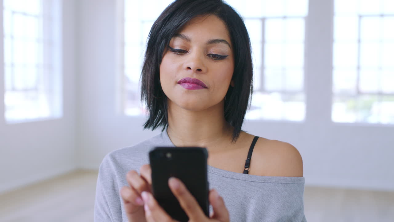 Phone, Dancer And Woman Typing In Studio Free Stock Video Footage ...