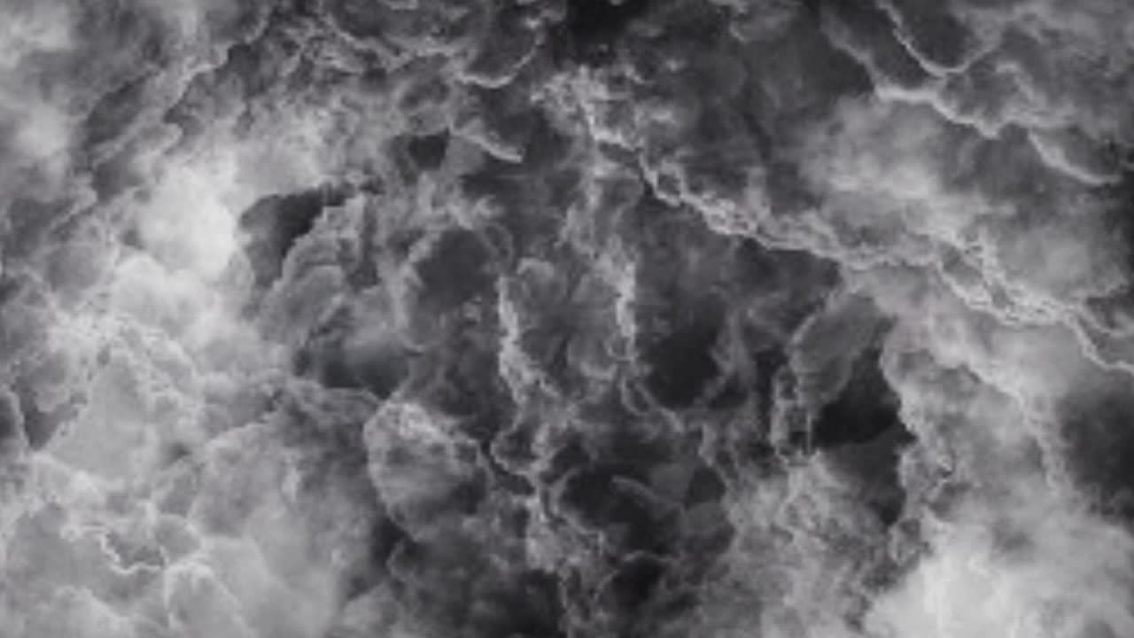 Point Of View Of The Atmosphere Inside A Thunderstorm That Occurs ...
