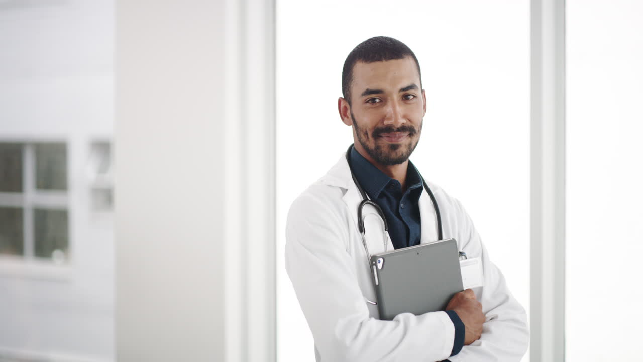 Premium stock video - Everything a doctor needs in one device