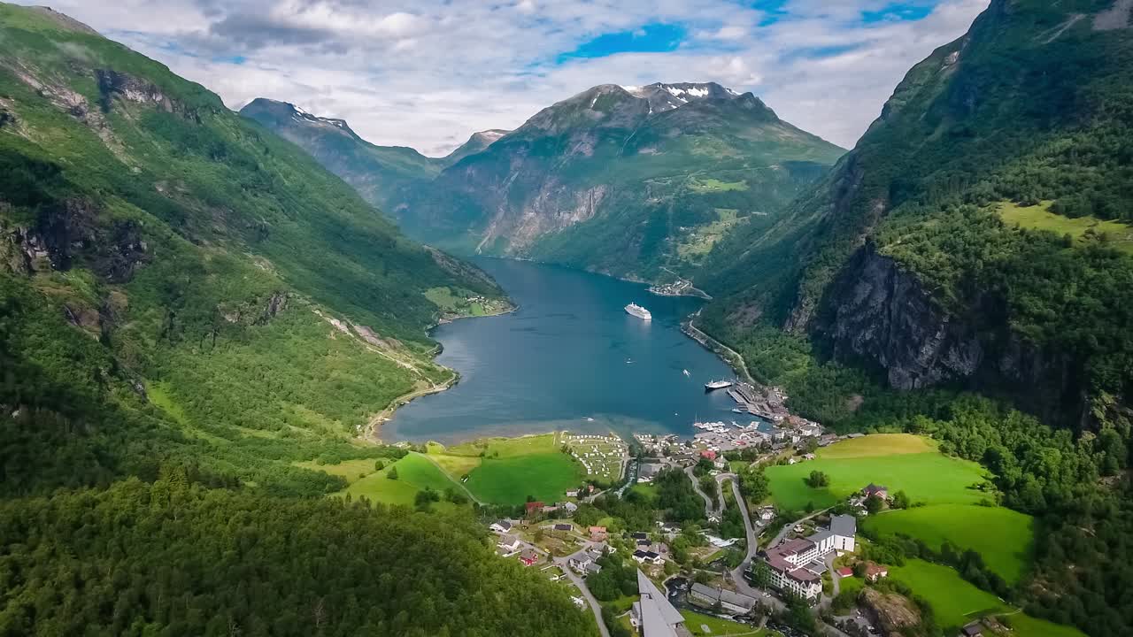 Geiranger Fjord, Beautiful Nature Norway. Free Stock Video Footage ...