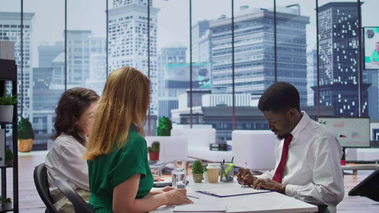 Premium stock video - New employee signing work contract after ...