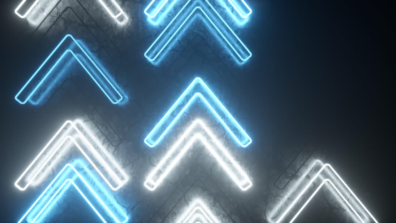 Neon arrow pattern background Premium Stock Video Footage