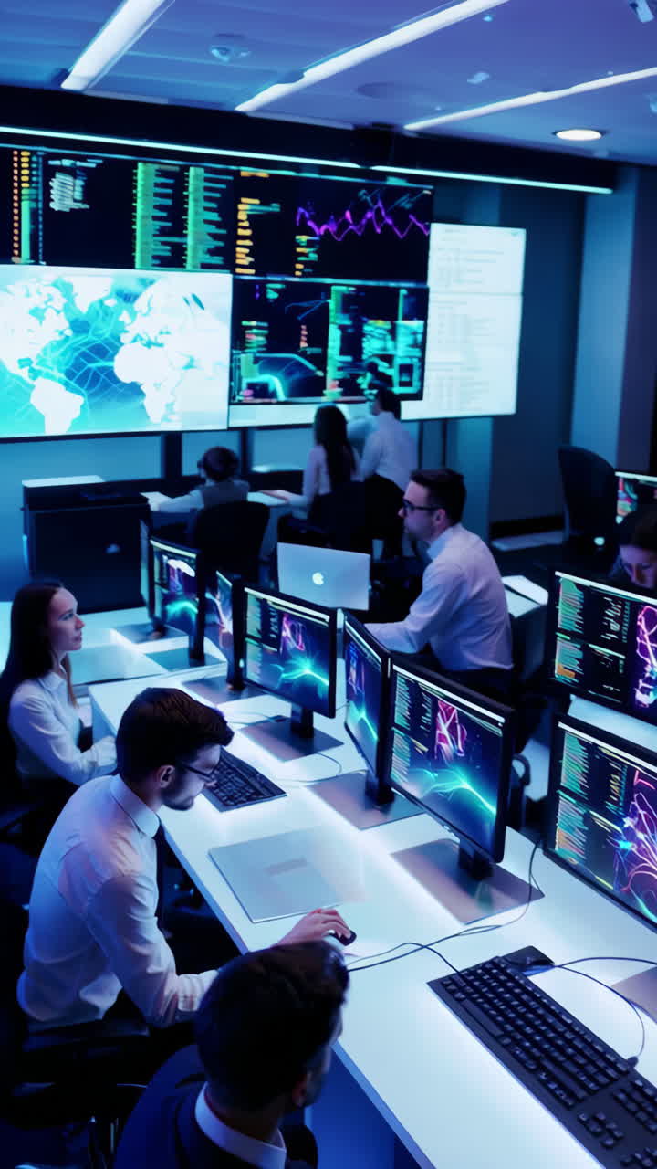 Data Center Operations and Monitoring | Premium Stock Video Footage