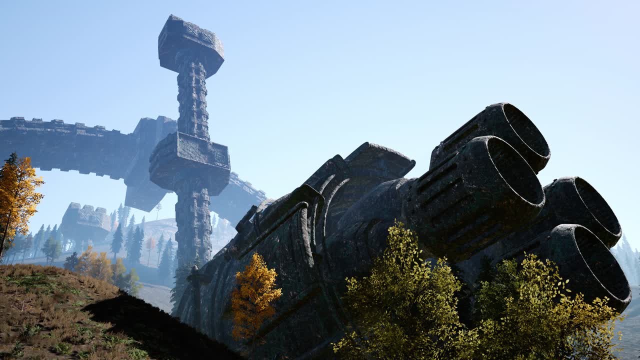 Free stock video - Old rusted alien spaceship