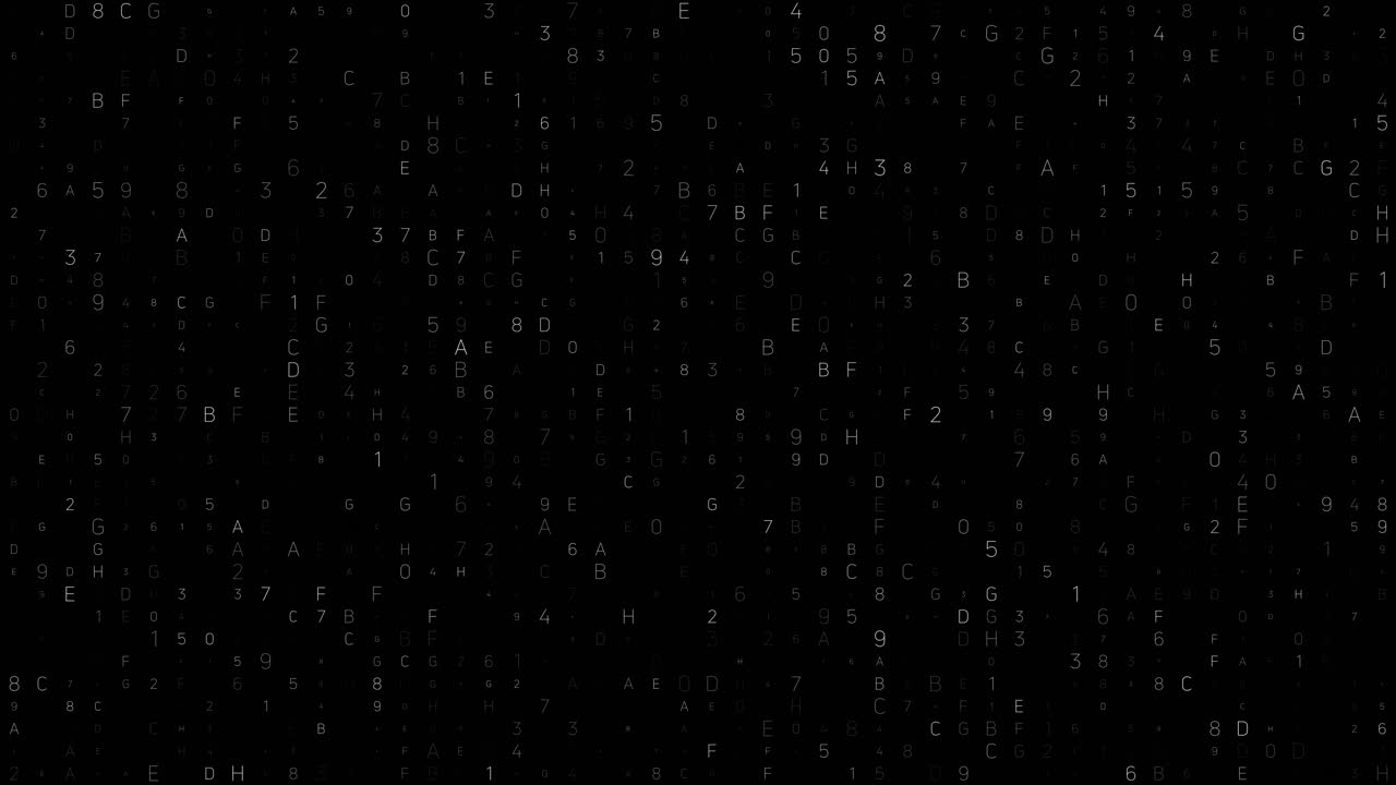 Digital animation of fonts making the code effect, blinking in matrix ...