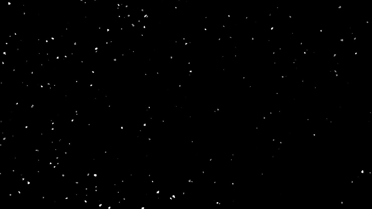 falling snow isolated on black background green screen loop animation ...