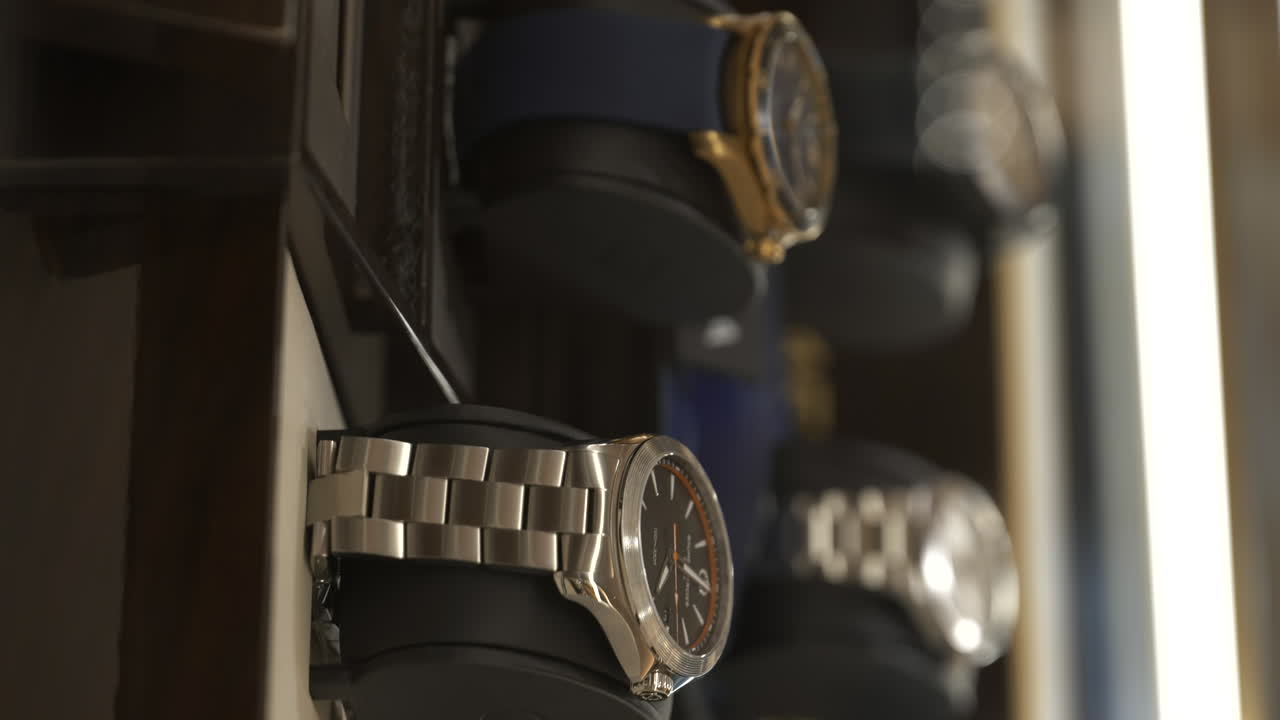 VERTICAL Group Of Luxury Baume Mercier Watches On Display In Jewellery ...