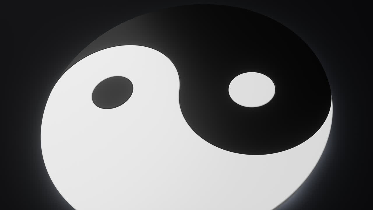 Chinese ancient taiji yin-yang pattern symbol, 3d rendering. Premium ...