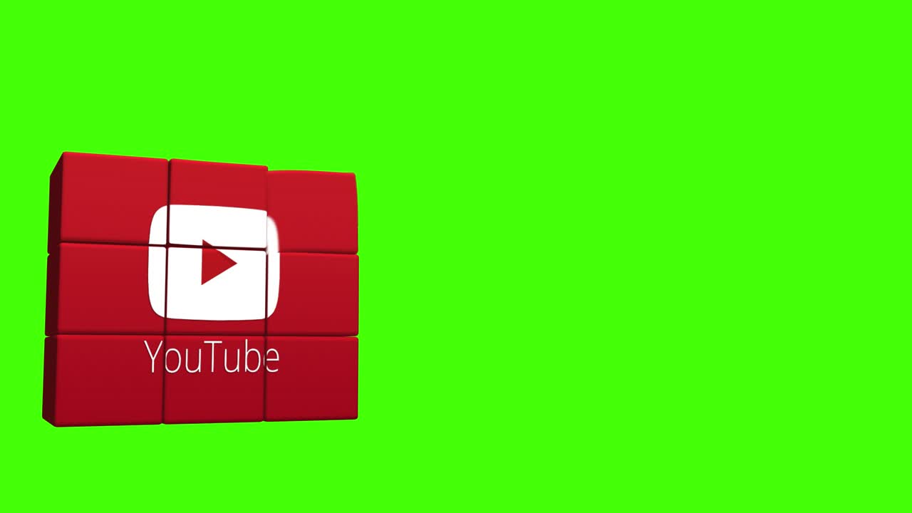 Youtube logo animated 3d cubes | Vidéo de stock Premium