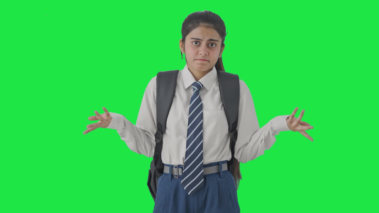 Premium stock video - Confused indian school girl asking what question ...