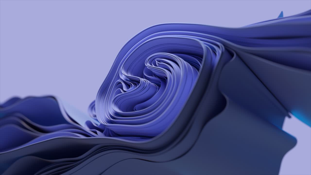 Free stock video - Elegant blue abstract 3d swirl wave in minimalistic ...