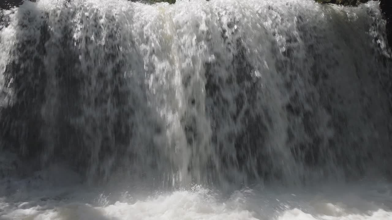 Rushing waterfall in Owen Sound, Canada, cascades with powerful force ...
