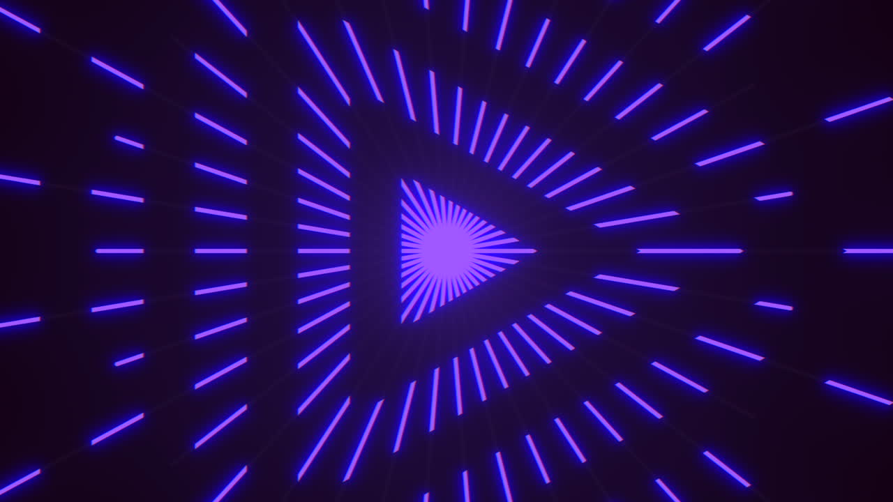 Mesmerizing blue triangle illuminated by radiant lines of light Premium ...