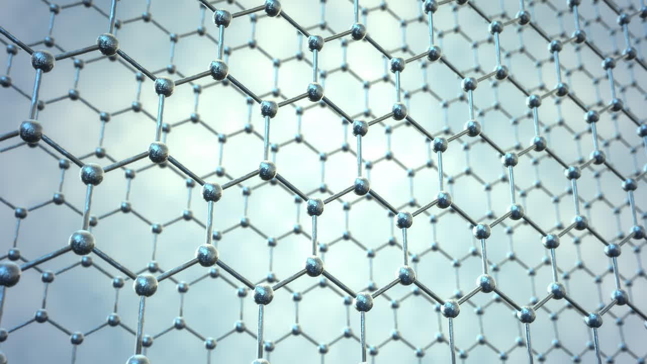 Seamlessly Loopable Animation Of The Graphene Structure. Two Rows Of ...