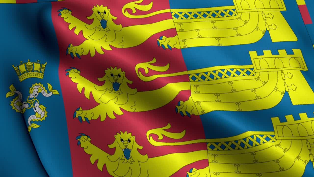 Premium stock video - Flag of the lord warden cinque ports , lord_boyce