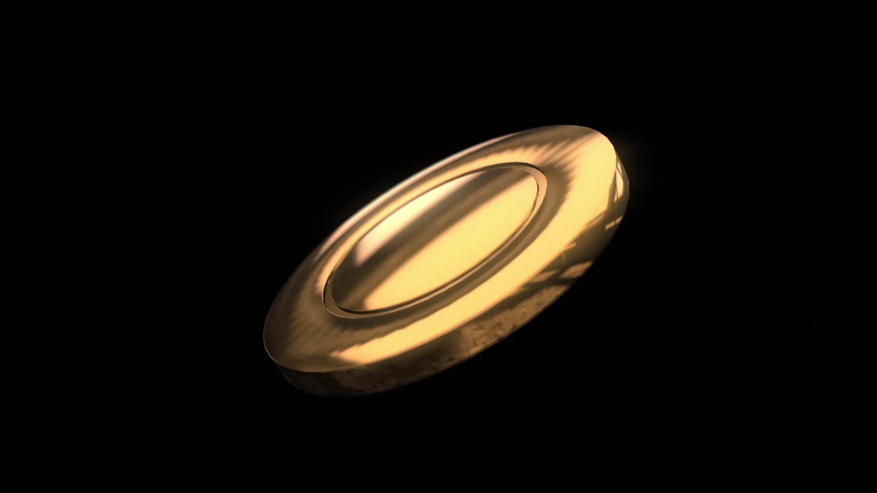 Gold disc or plate Premium Stock Video Footage
