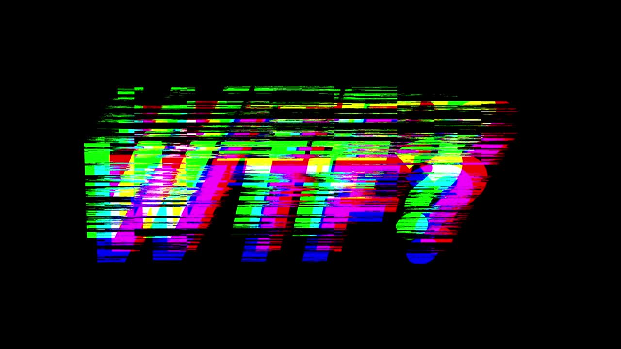 WTF text negative emotions | Premium Stock Video Footage