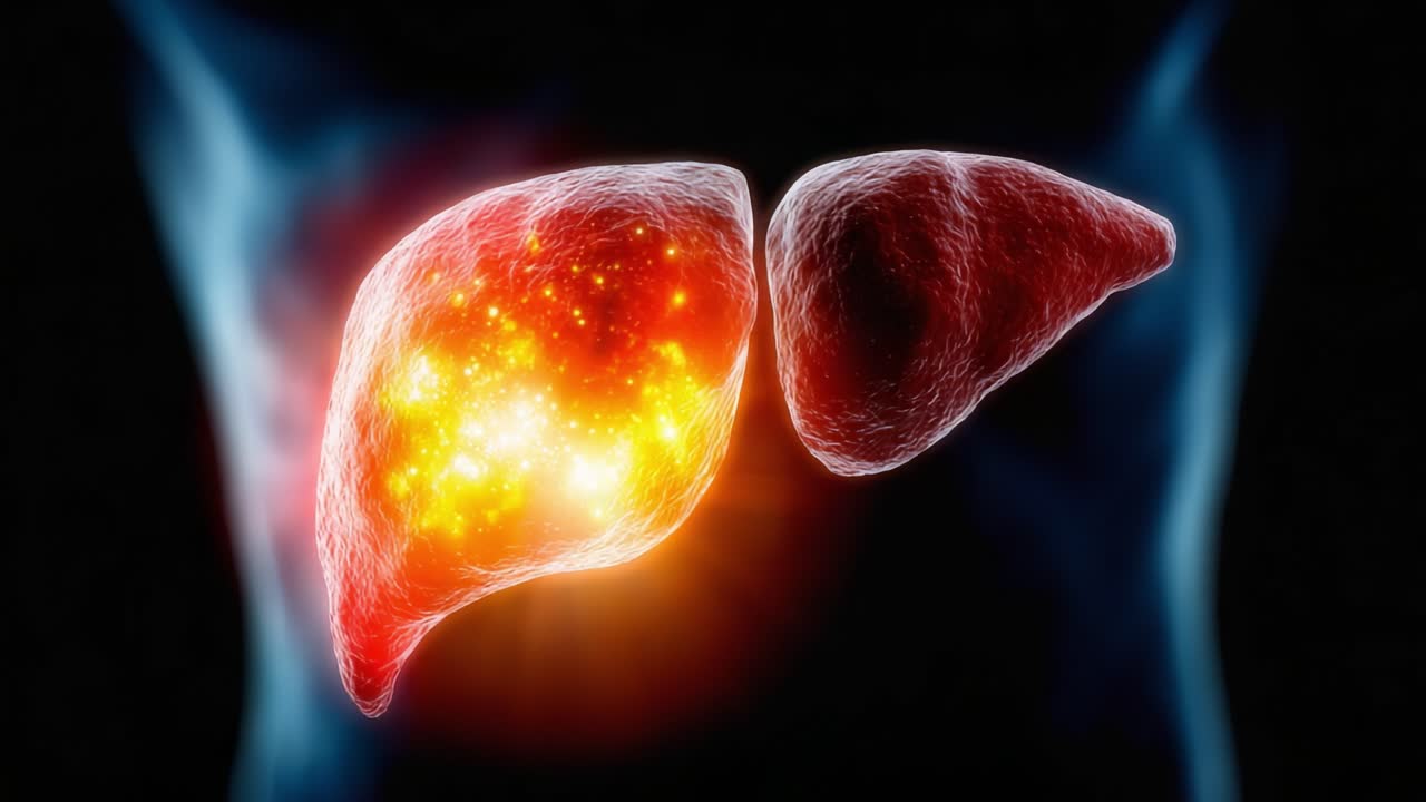 Detailed Visualization of Human Liver Anatomical Structure Showcasing ...