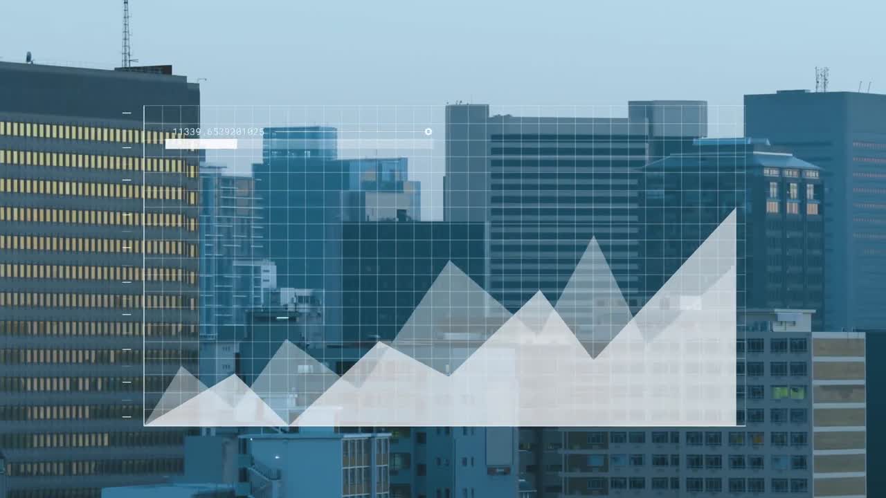 Premium stock video - Animation of multiple graphs over modern office ...