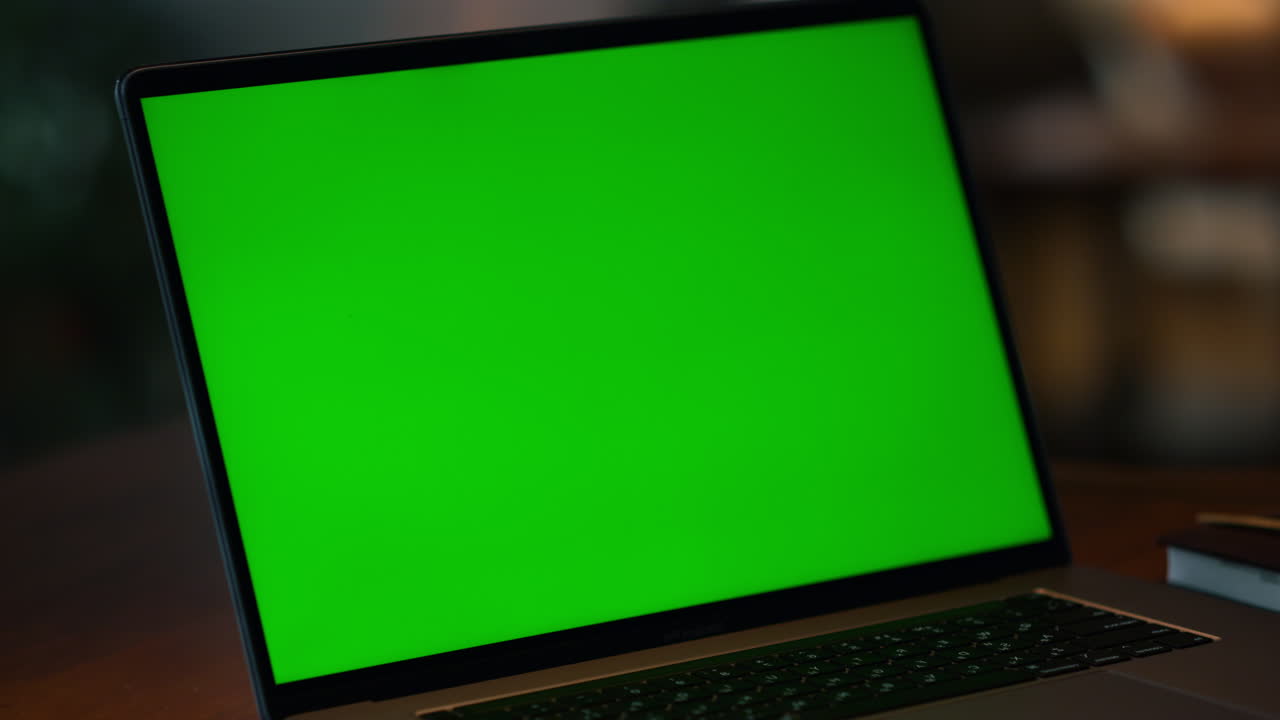 Premium stock video - Green screen laptop computer closeup. closeup ...