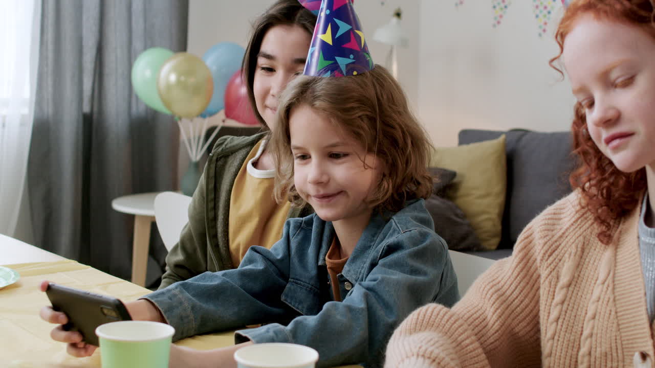Free stock video - Children in a birthday party