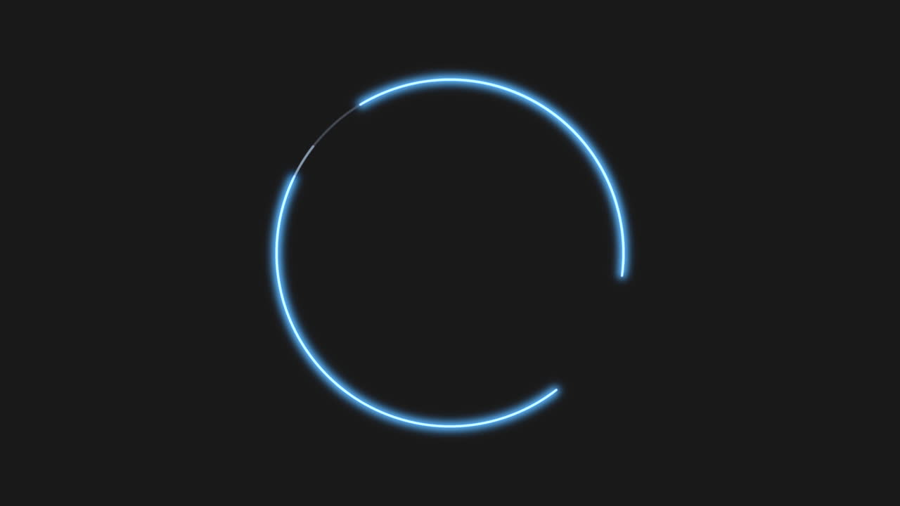 Premium stock video - Animation abstract neon blue circle motion disco ...