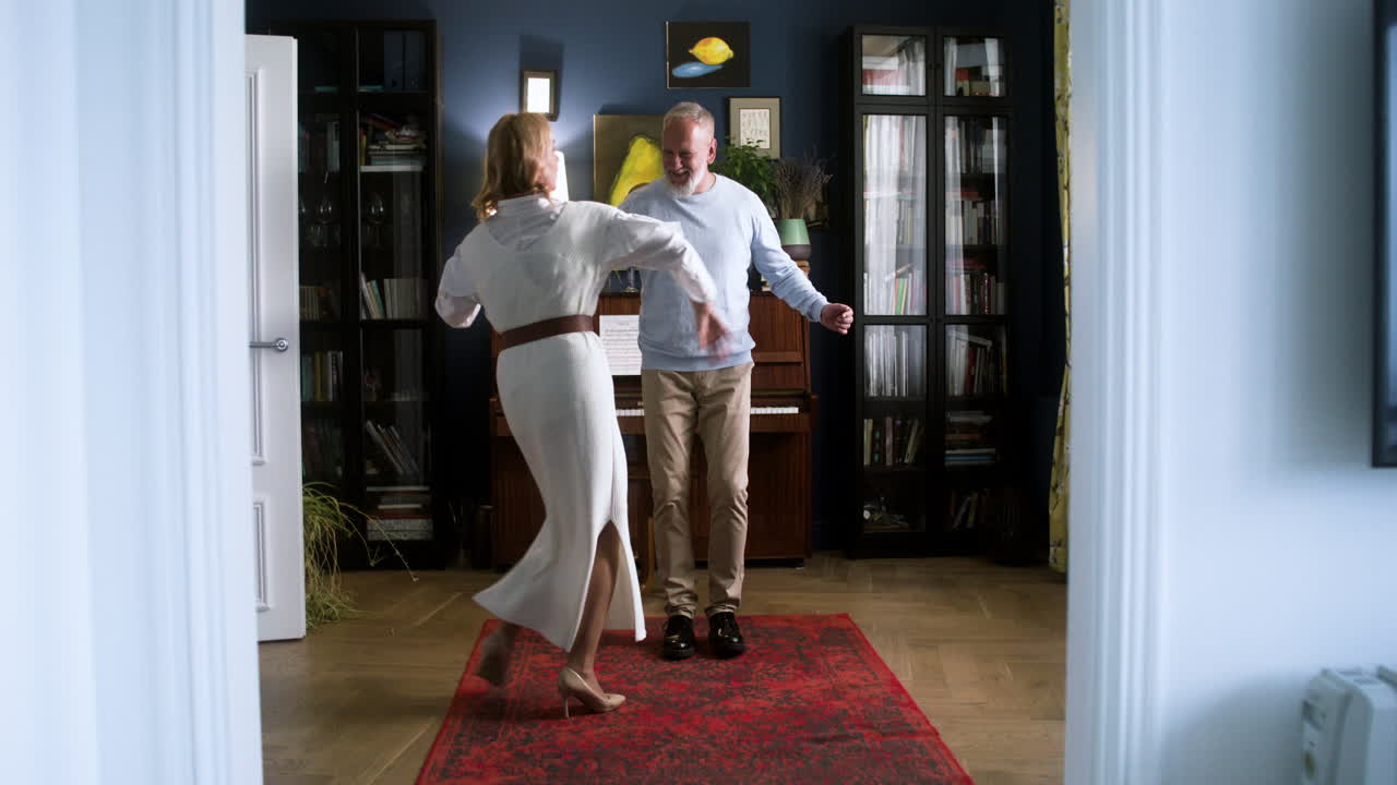 Free stock video - Couple dancing at home