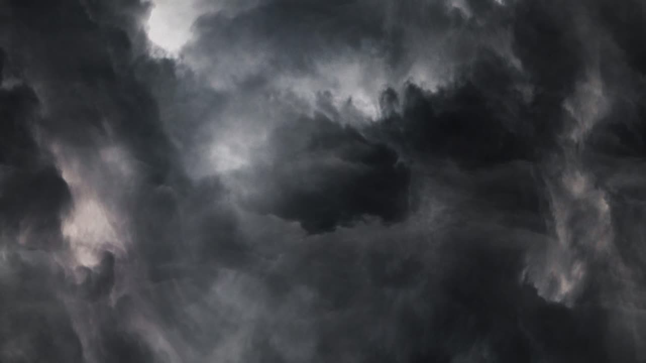 View Thunderstorm With Lightning Bolt Strikes And Storm Clouds 4k Free ...