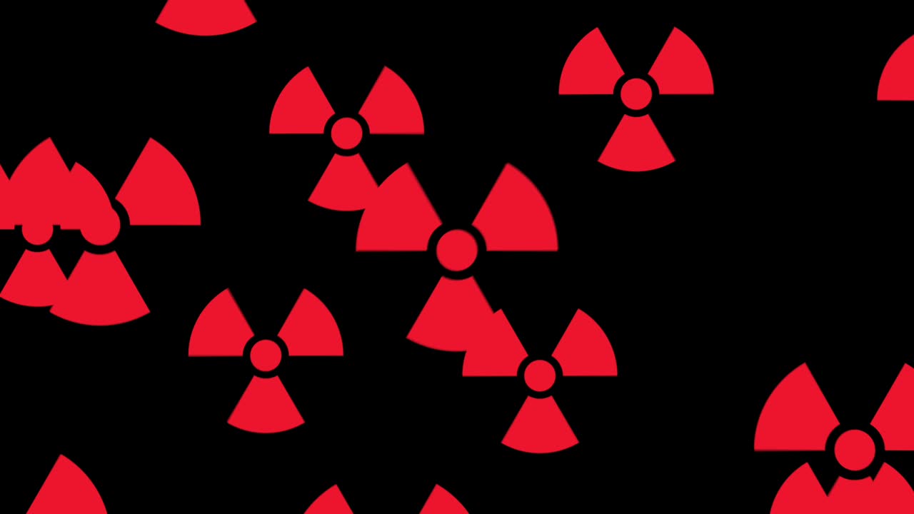 Animated Warning Nuclear Nuke Missile icon hazardous material symbol ...
