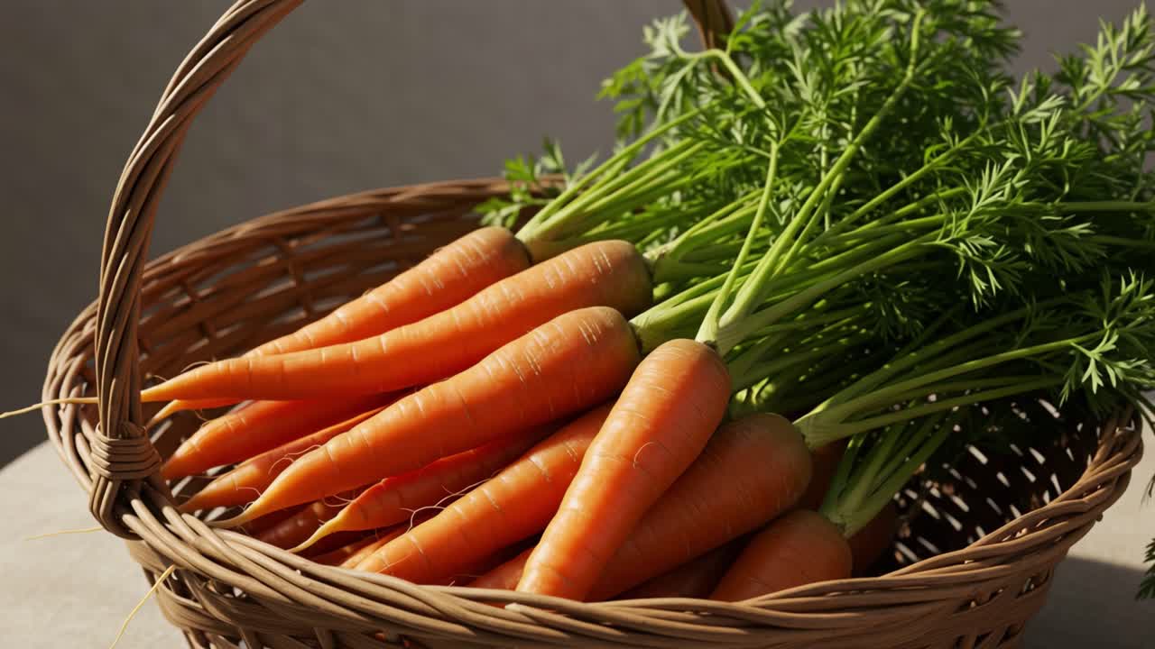 A Fresh Harvest of Vibrant Carrots: A Bountiful Basket Displaying the ...