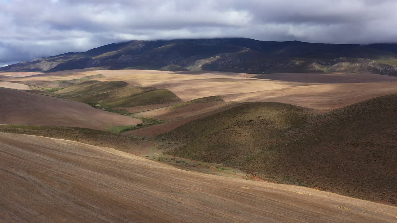 Free stock video - Endless fields landscape aerial shot south africa
