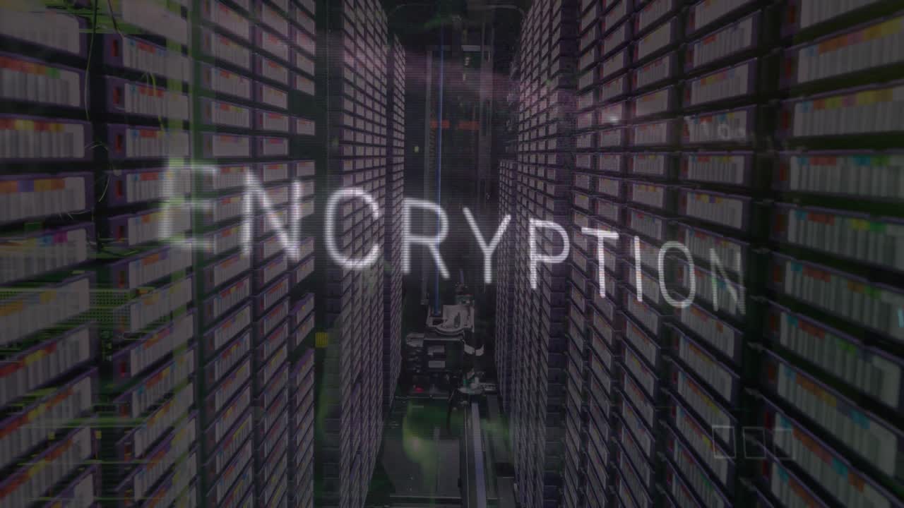 Premium Stock Video Animation Of Encryption Text Binary Codes And Circuit Board Pattern Over