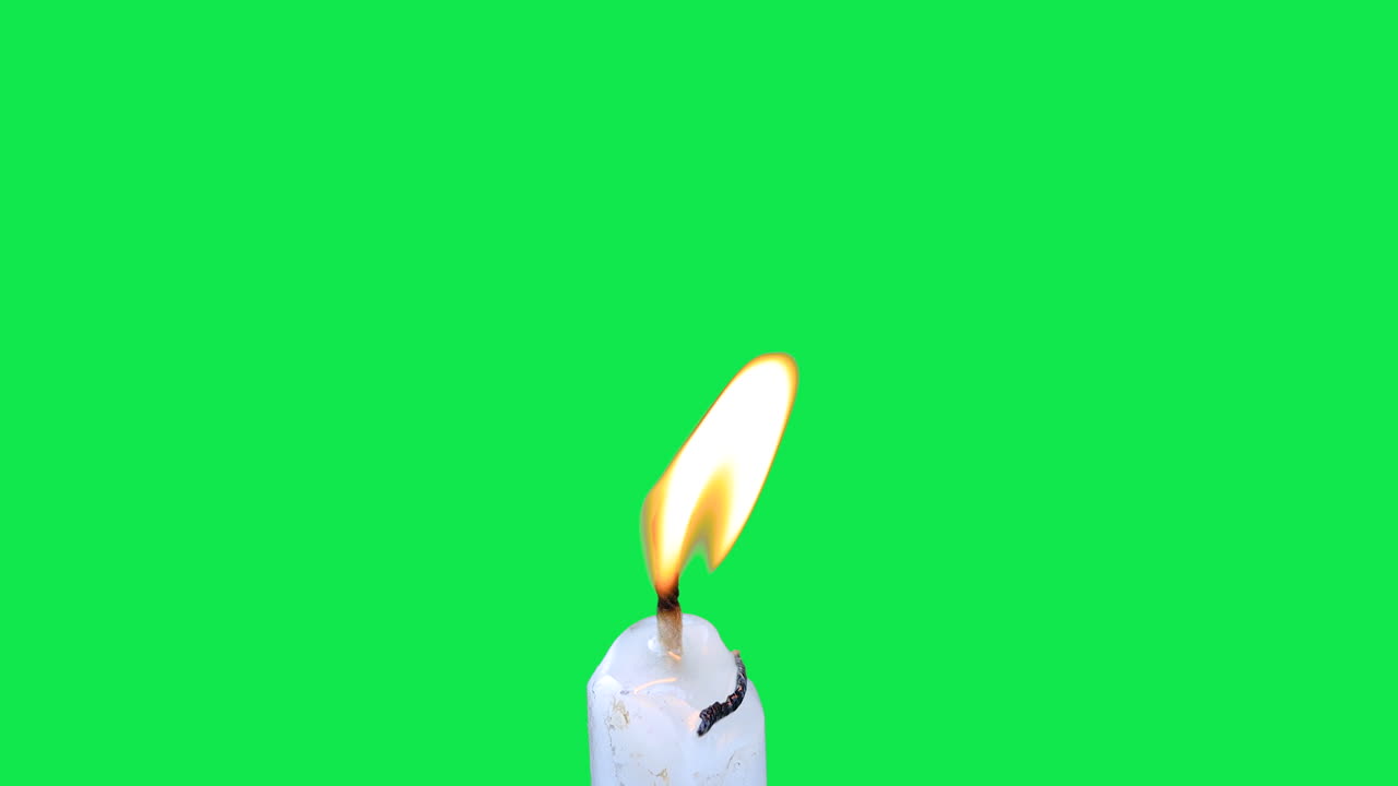 Burning Candle against green screen chroma key | Premium Stock Video ...