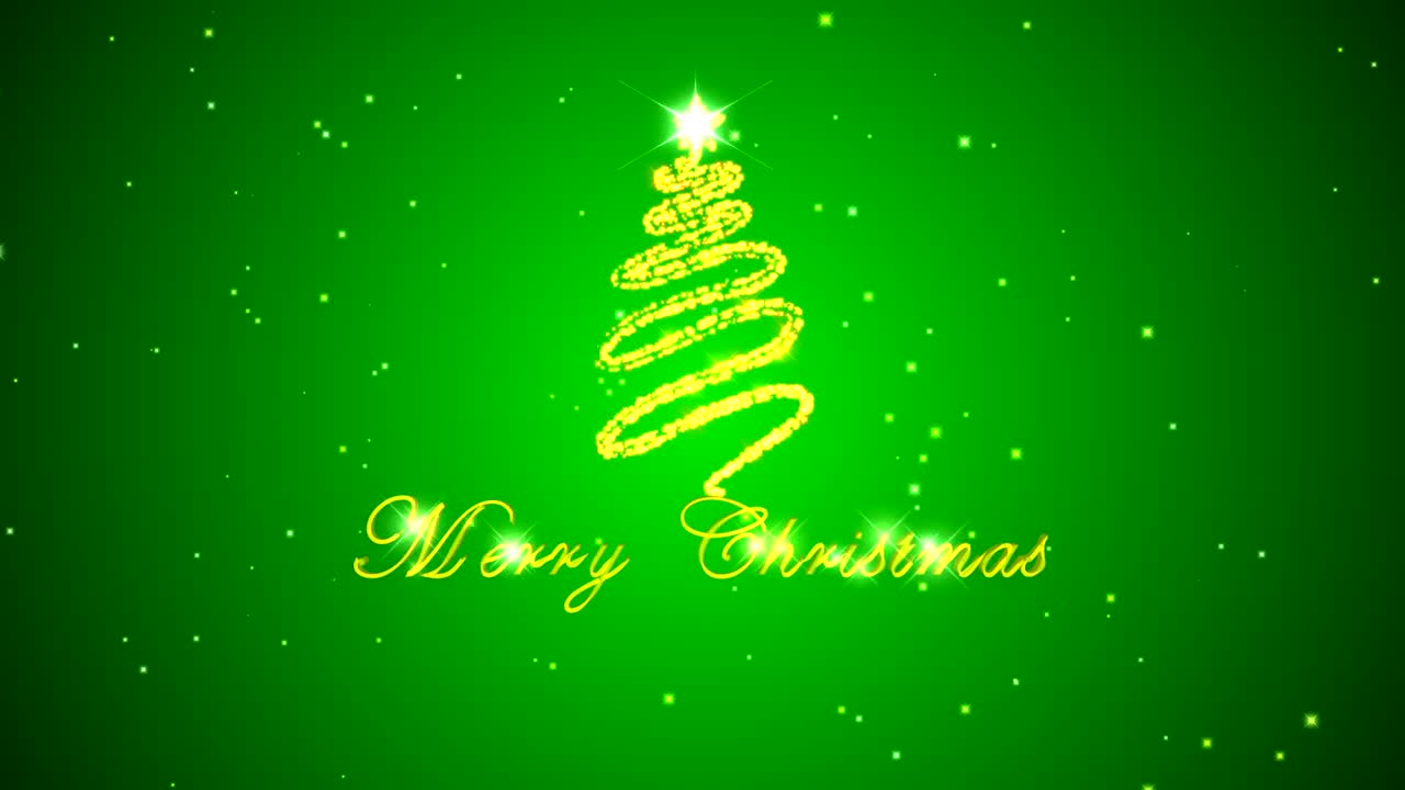 Premium stock video - Merry christmas tree motion background